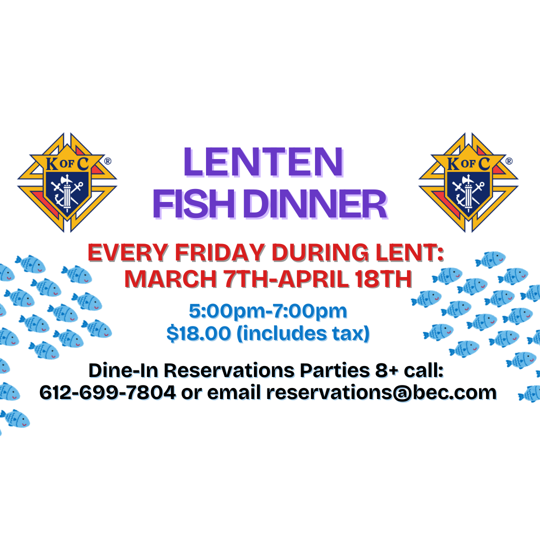 LENTEN FISH DINNER - Bloomington Event Center